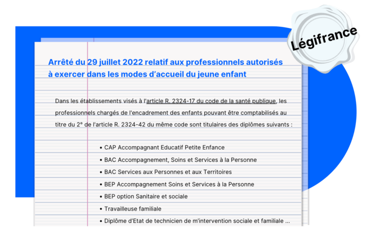Quel est le taux d'encadrement règlementaire en crèche